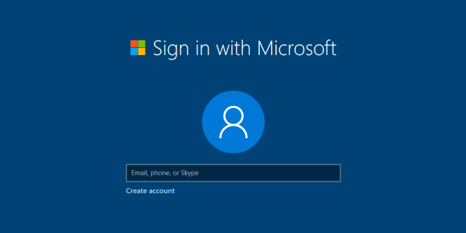 How to Sign in with Microsoft Account in Windows 10 - WinDOSPC