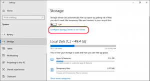 How to Enable and Configure Storage Sense in Windows 10 - WinDOSPC