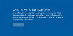 How to Display Warning Message on Windows Logon - WinDOSPC