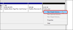 How to Create New Volume using Unallocated Space in Windows 10 - WinDOSPC