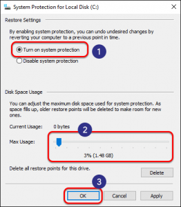 How to Enable System Restore in Windows 10 - WinDOSPC