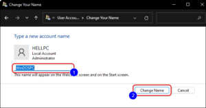 How to Change the Username or Account Name in Windows 11 - WinDOSPC